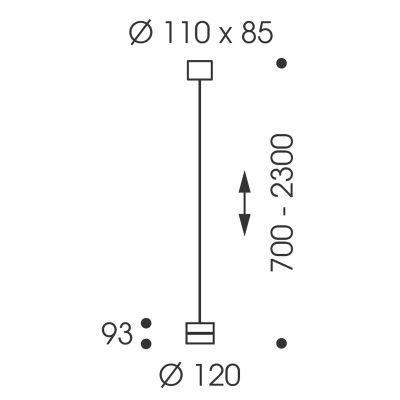 Oligo Tudor S LED Pendelleuchte, TW, unsichtbare Höhenverstellung